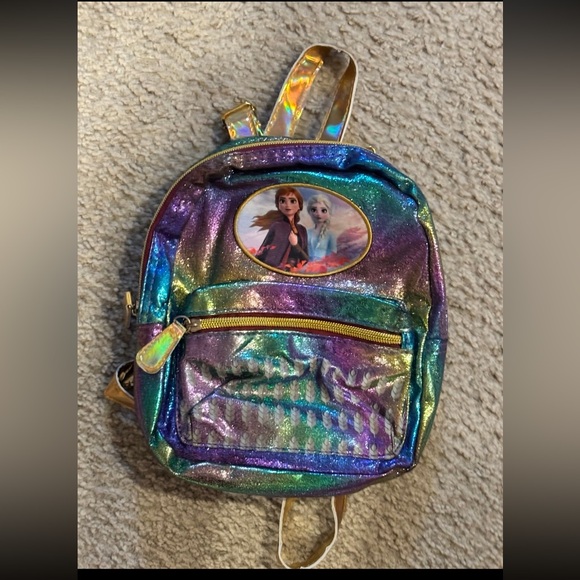 Accessories | Holographic Kids Frozen Mini Backpack | Poshmark